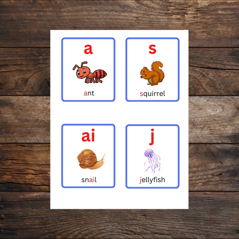 A Full Set of 42 Animal Phonics Sounds Including Recommended Teaching ...