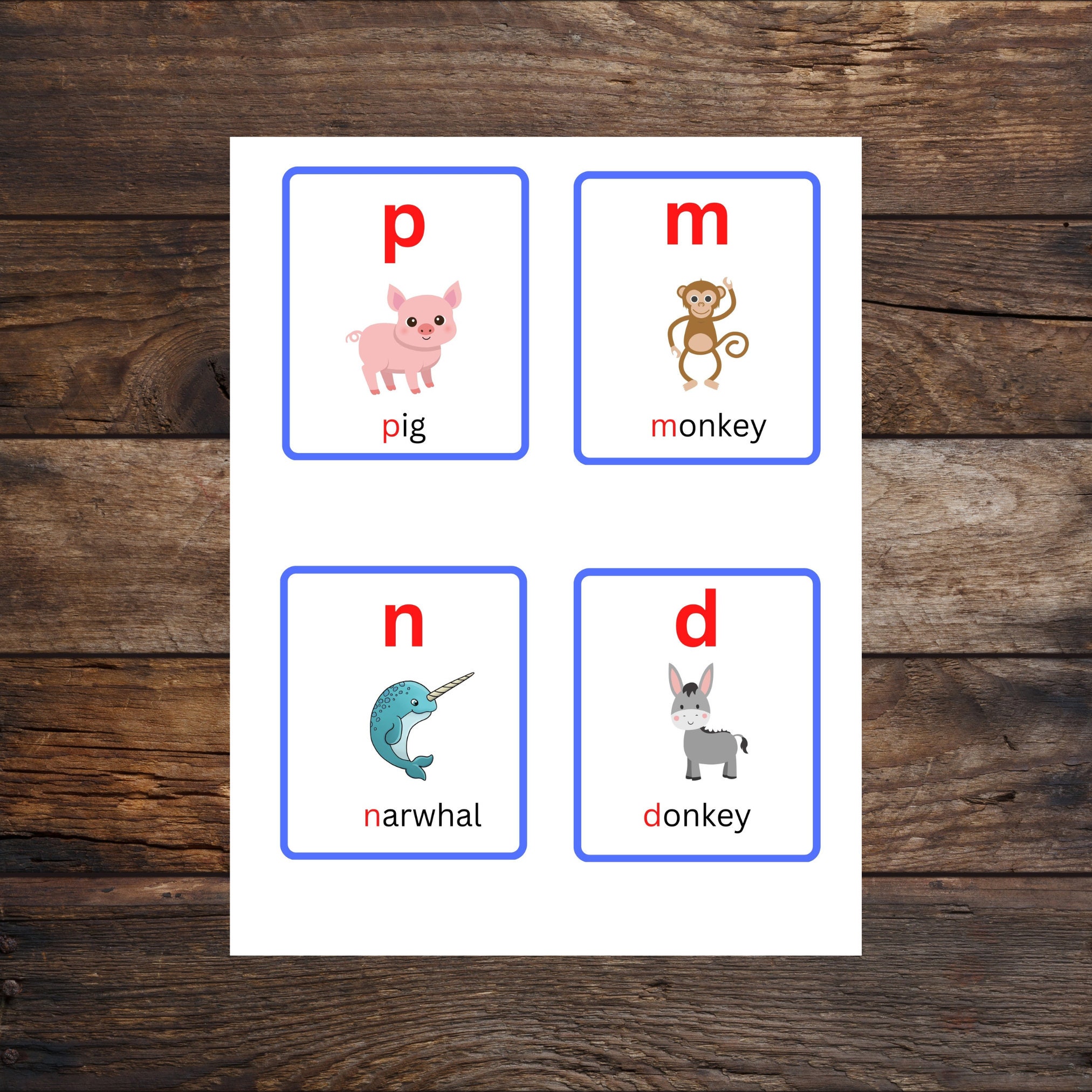 A Full Set of 42 Animal Phonics Sounds Including Recommended Teaching ...