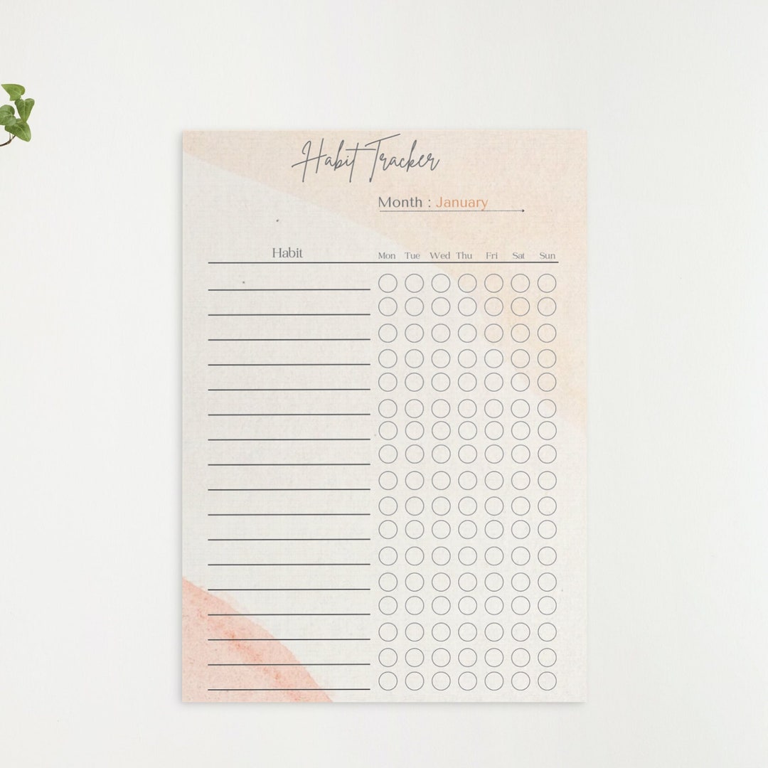 Habit Tracker Printable | Track Your Habits Monthly | Healthy Habits ...