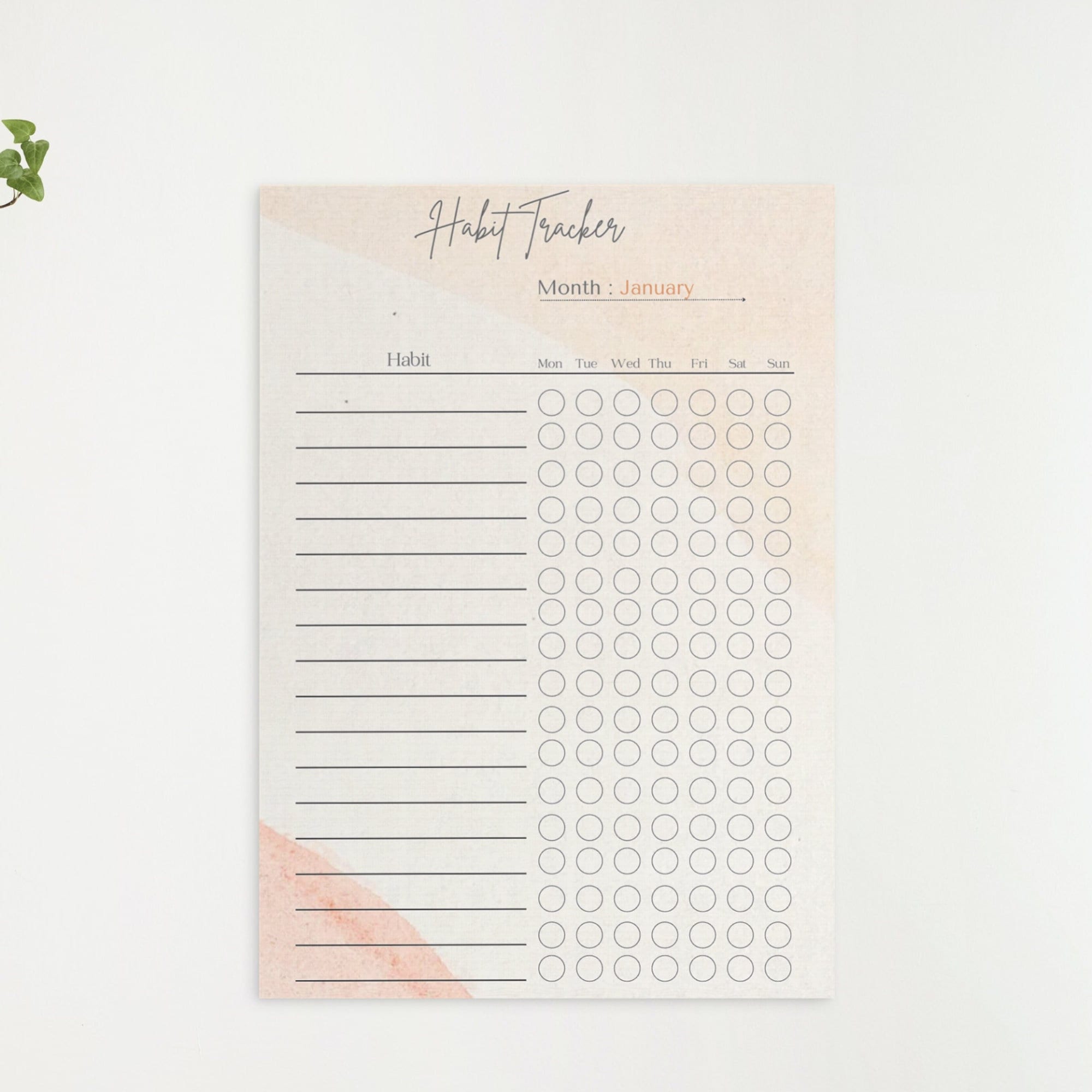 Habit Tracker Printable Track Your Habits Monthly Healthy Habits Goals ...
