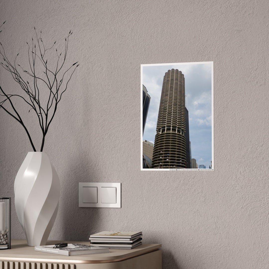 Chicago Skyline Marvel: Marina City Tower Poster - Urban Elegance in ...