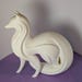 Minimalist White Fox Figurine – Modern Home Decor, Elegant Animal ...