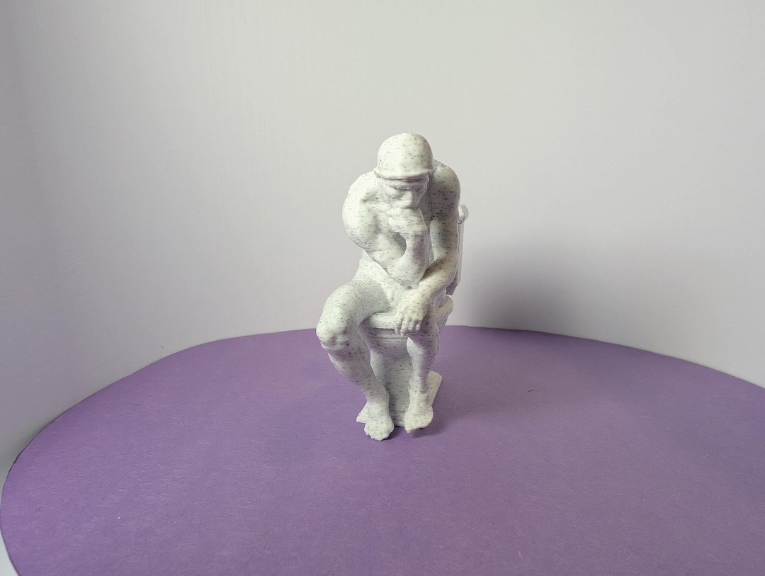 Funny Thinker Statue: Quirky Bathroom Decor, Gag Gift - Etsy