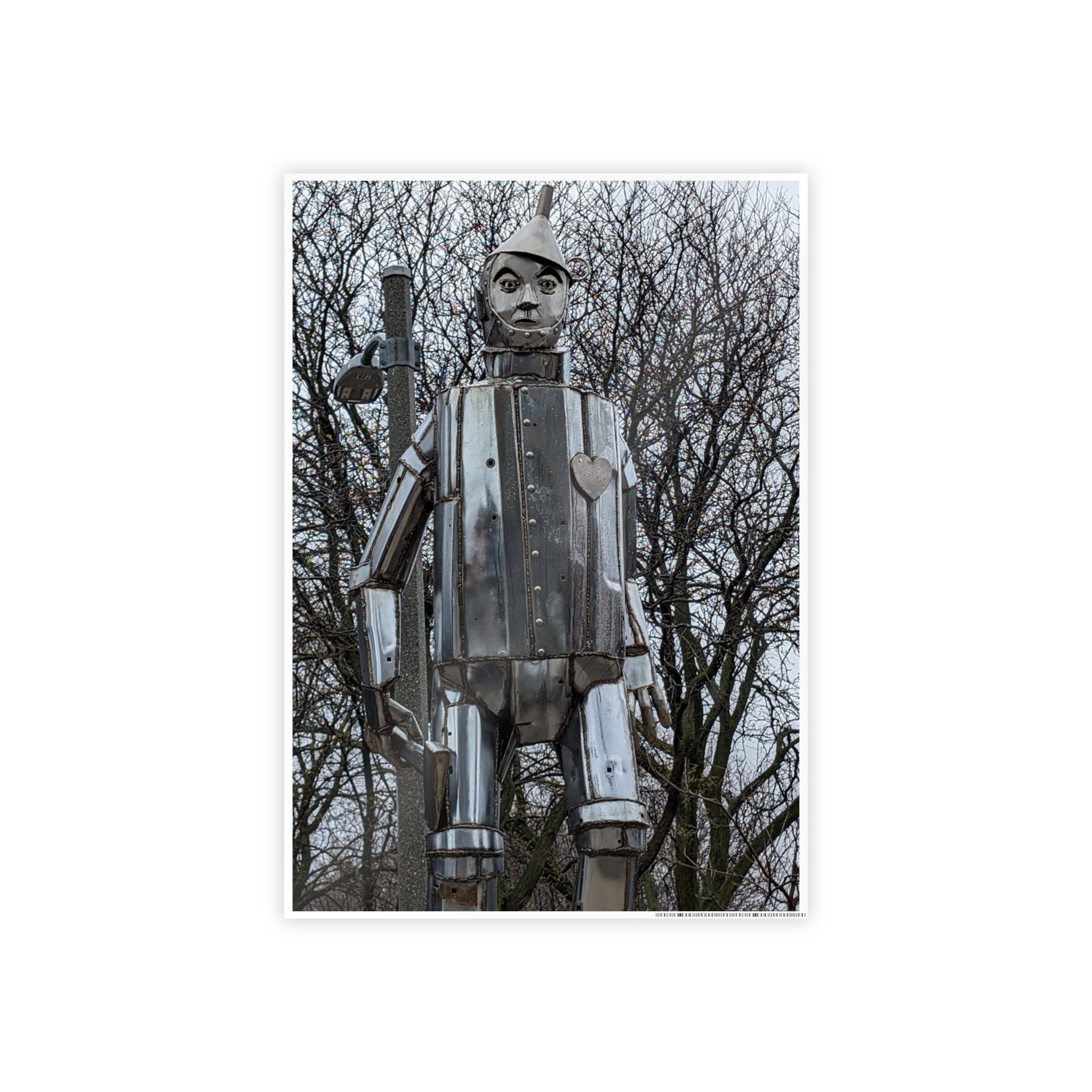 Rainy Day Reverie: Tin Man Statue Poster Wizard of Oz Inspired Artwork ...