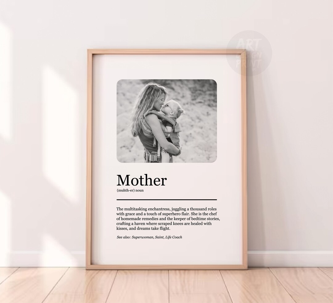 Mother Definition Print, Mother’s Day Print, Gift for Mother, Mum Wall ...