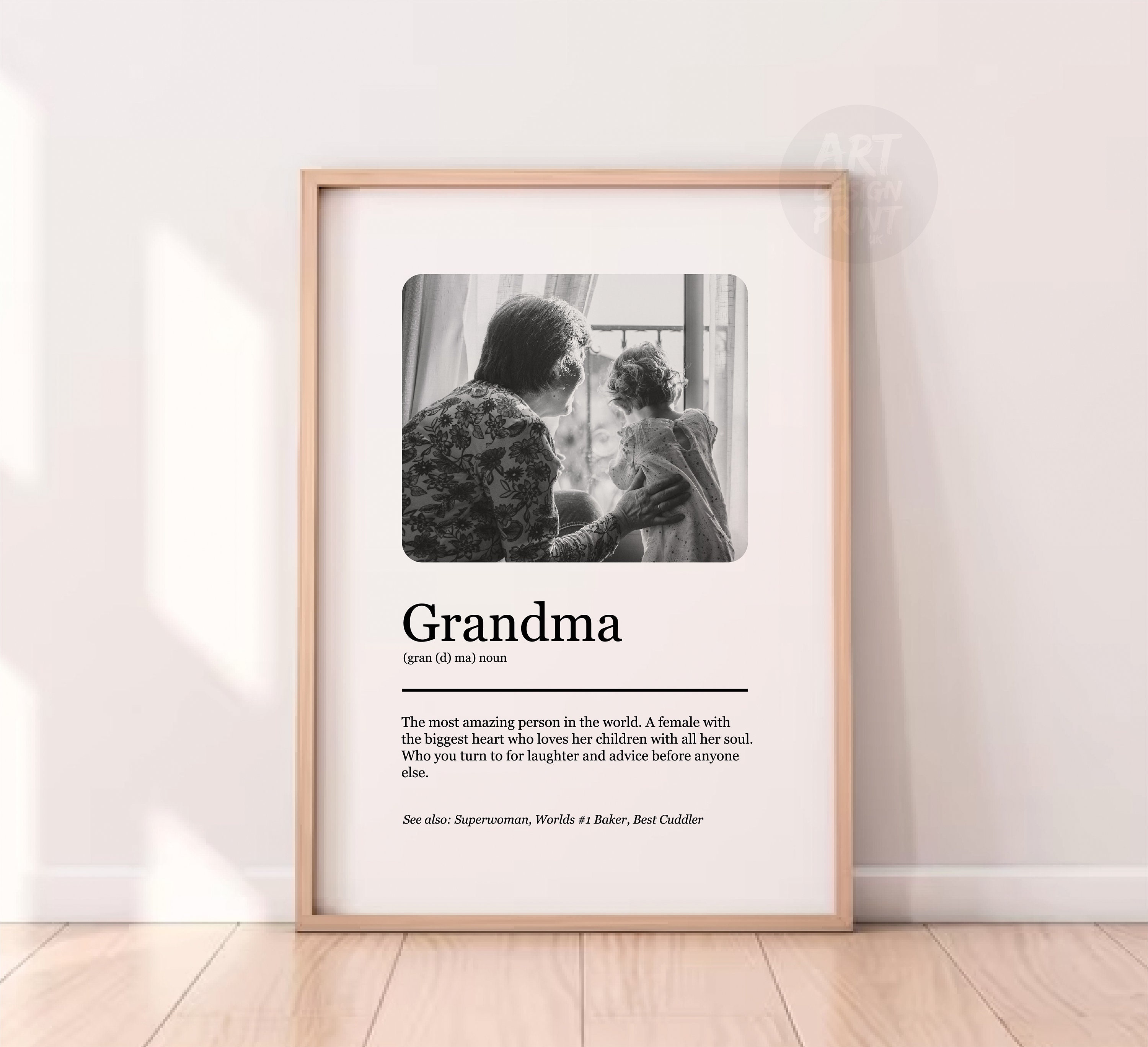 Grandma Definition Print, Mother’s Day Print, Gift for Grandma ...