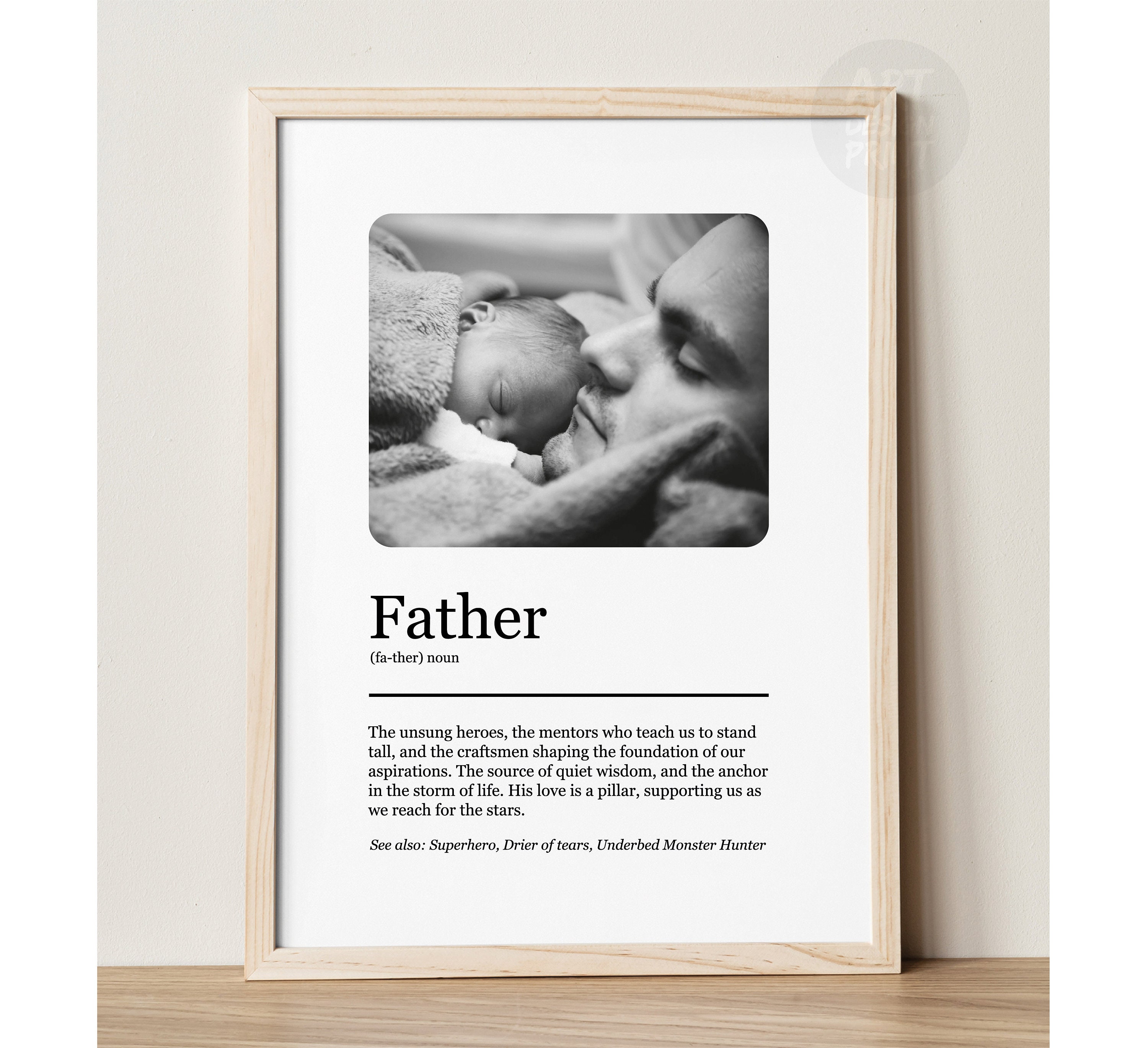 Father Definition Print, Fathers Day Print, Gift for Father, Dad Wall ...