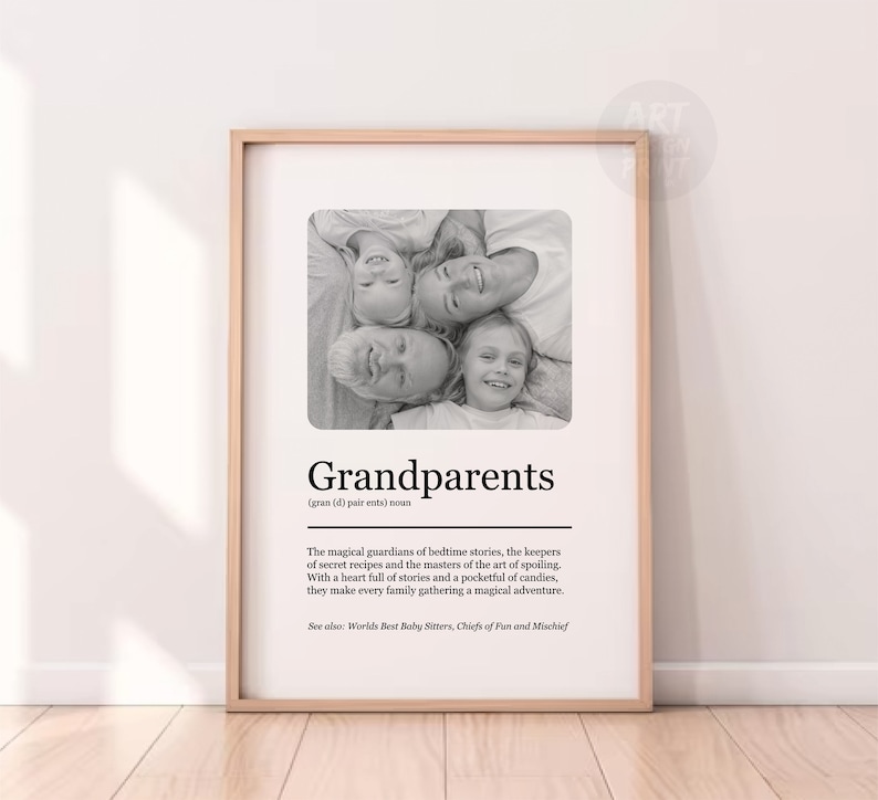Grandparents Definition Print, Gift for Grandparents, Grandparents Wall ...