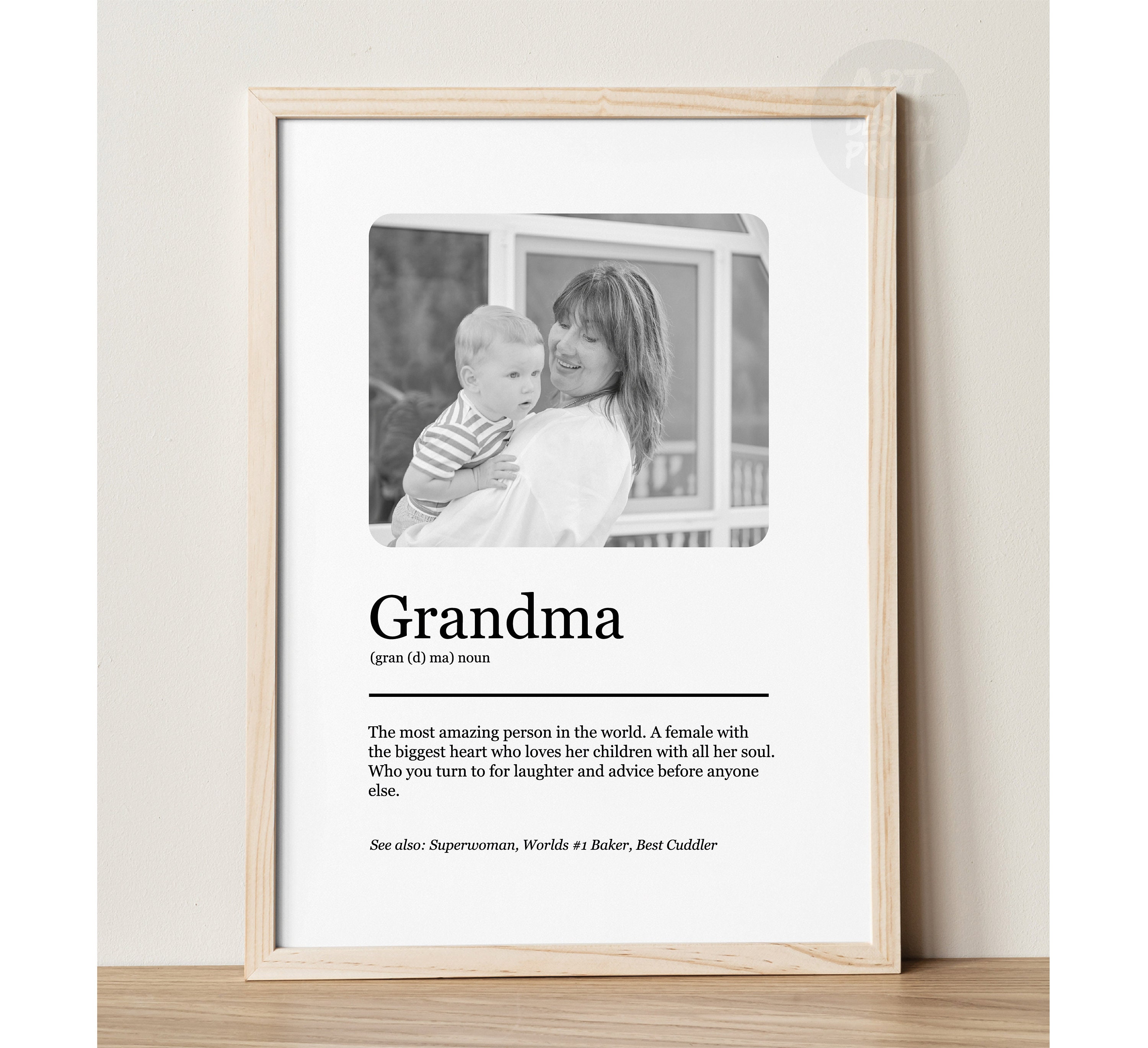 Grandma Definition Print, Mother’s Day Print, Gift for Grandma ...