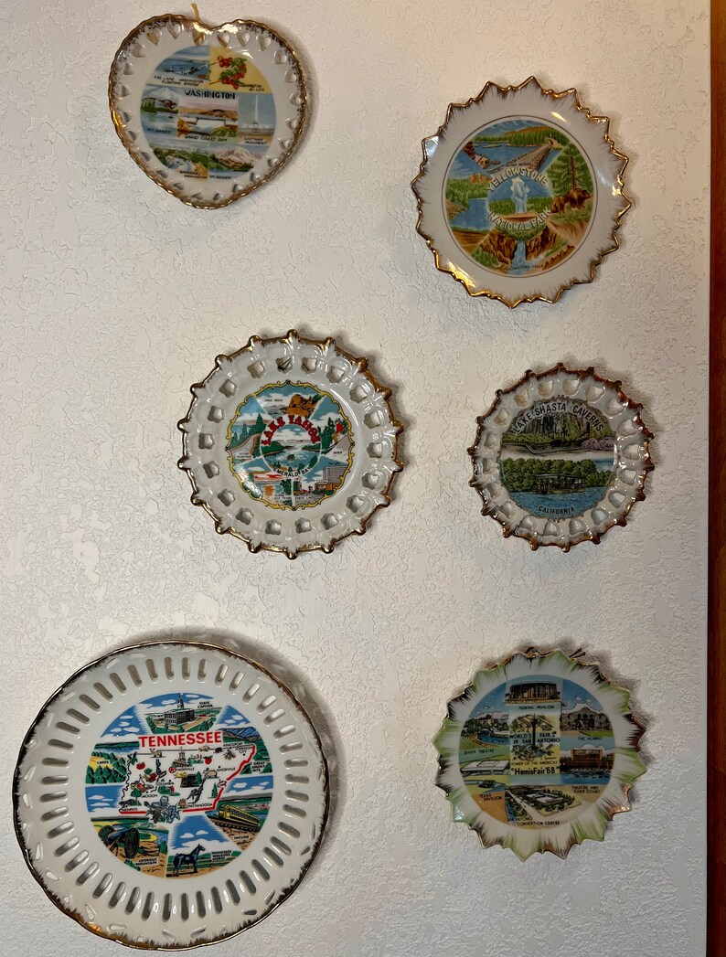 Vintage Souvenir Travel Plates - Etsy