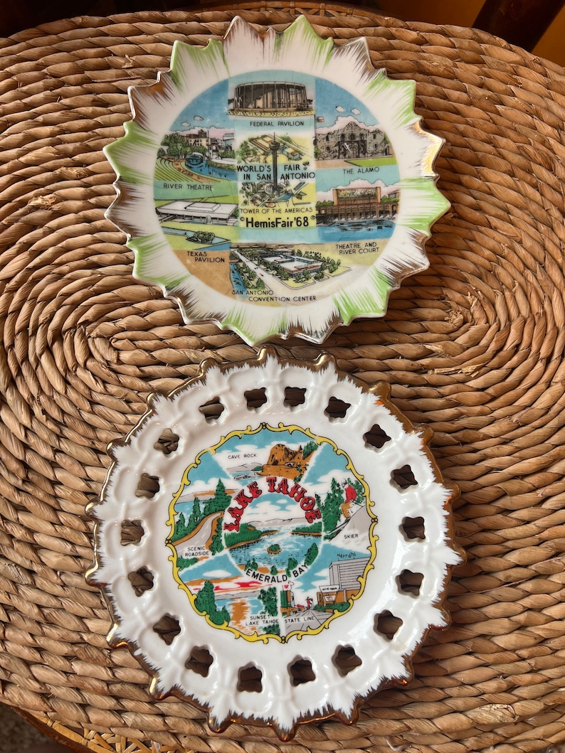 Vintage Souvenir Travel Plates - Etsy