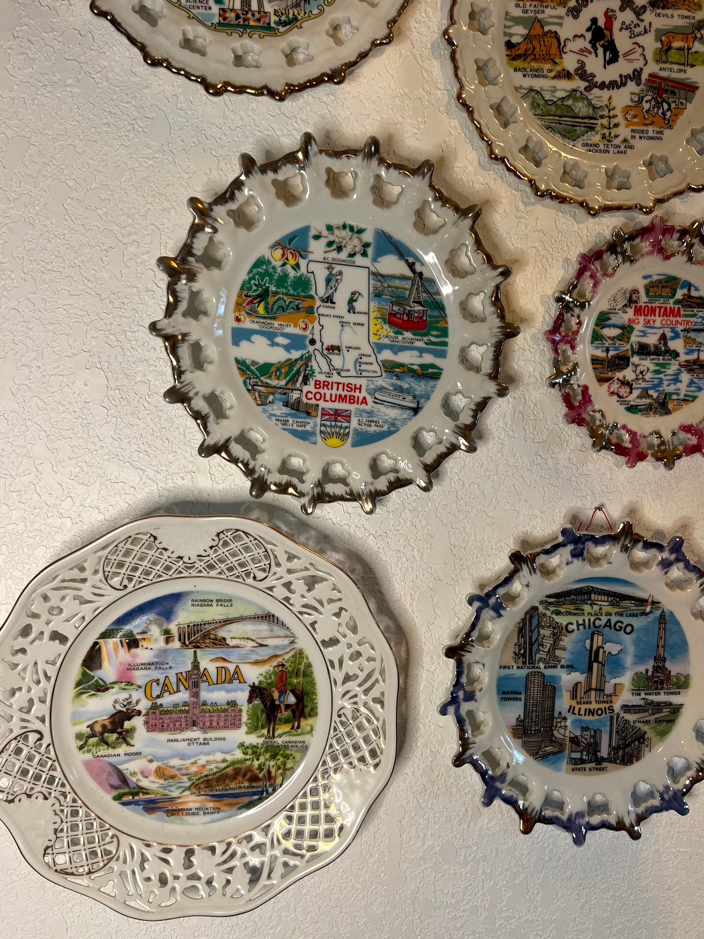 Vintage Souvenir Travel Plates - Etsy