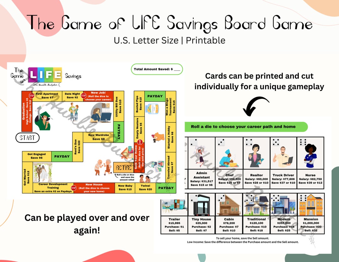 The Game of LIFE Savings Board Game | Savings Challenge Game ...