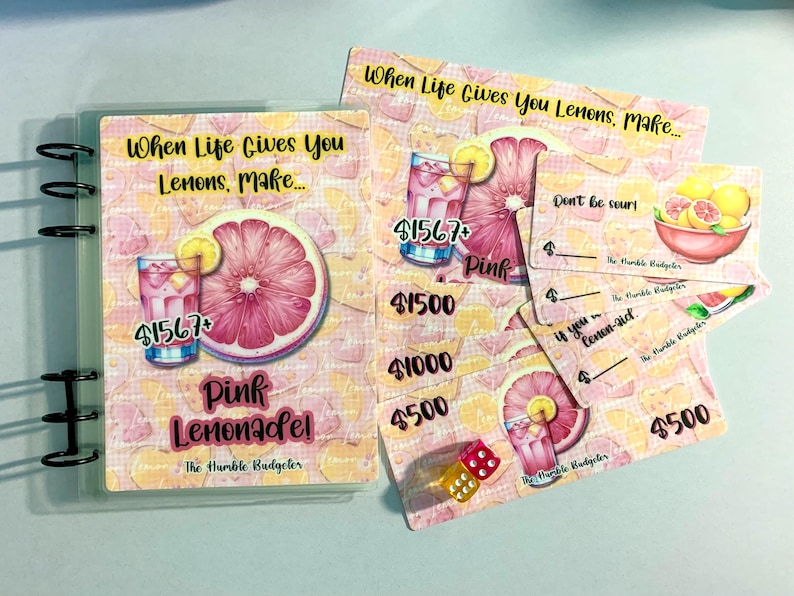 Pink Lemonade Scratch-off Savings Challenge Book - Save 1567+ - Etsy