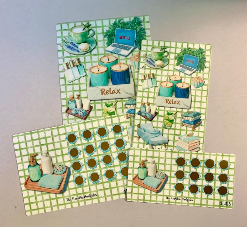 Self-care Binder Dashboard and Mystery Scratch-off Savings Challenge - Etsy