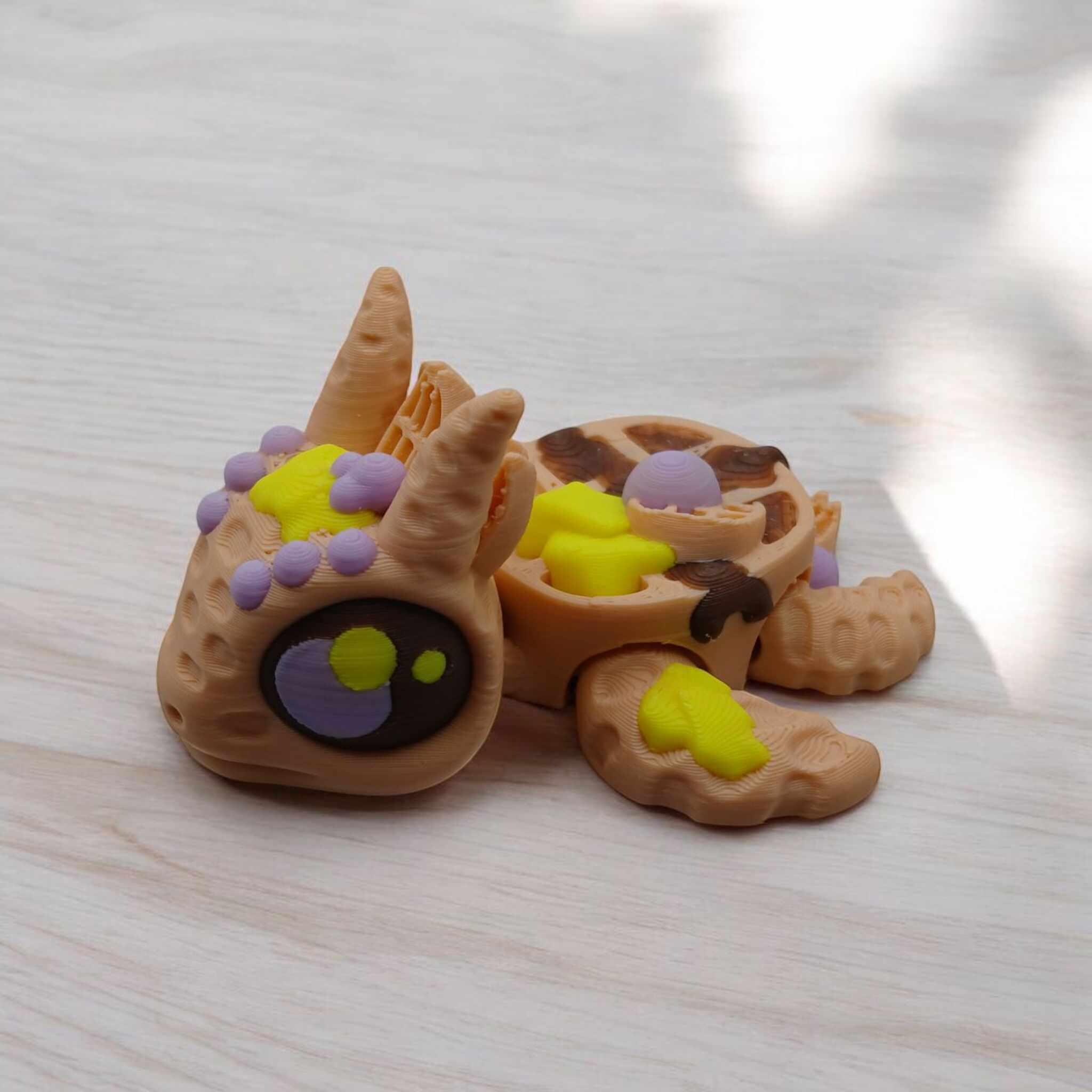 3D, STL, Flexible, Waffle Turtle - Etsy