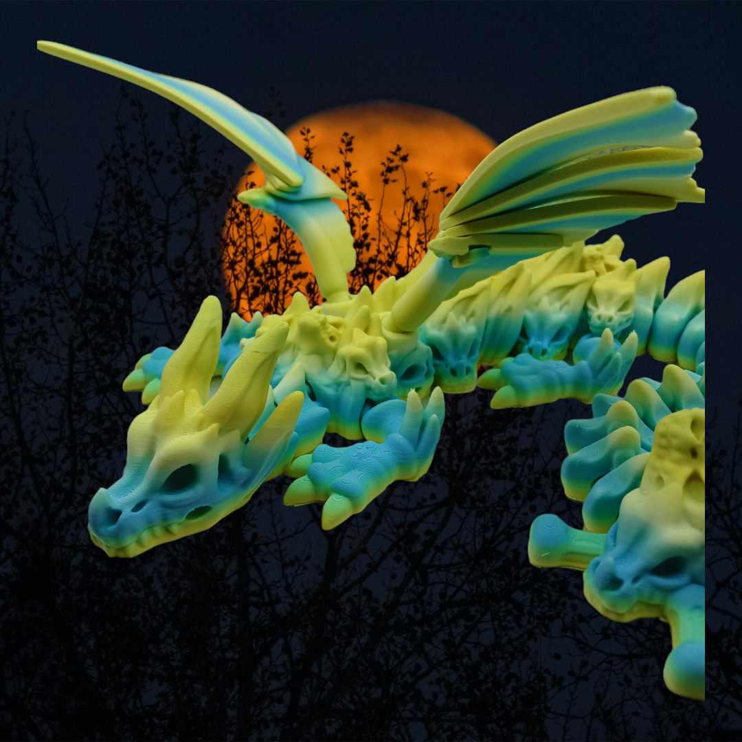 Skeleton Dragon Flexible, STL, Print in Place. - Etsy