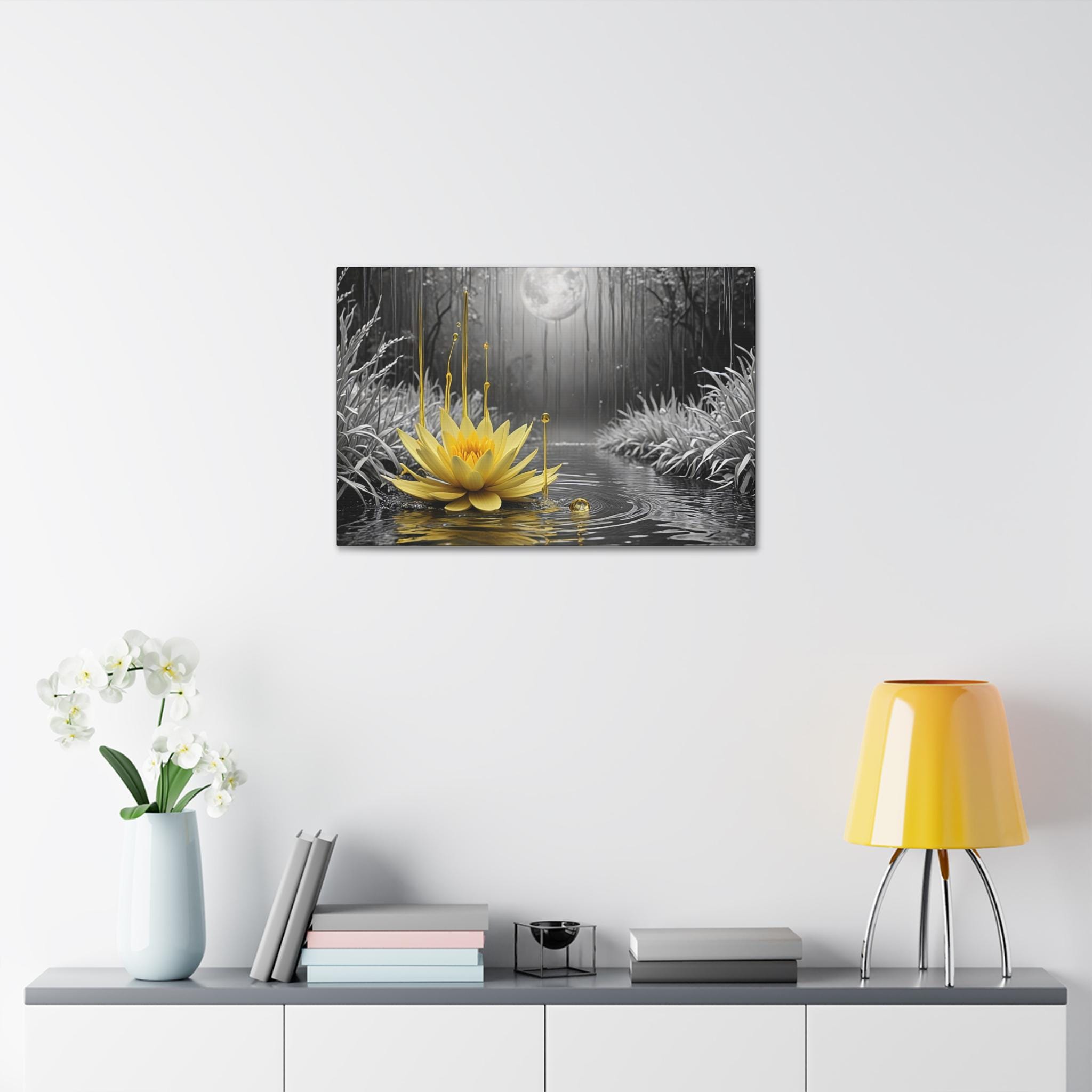 Lotus Flower / Abstract Wall Art, Psychedelic Canvas Print, Creative ...
