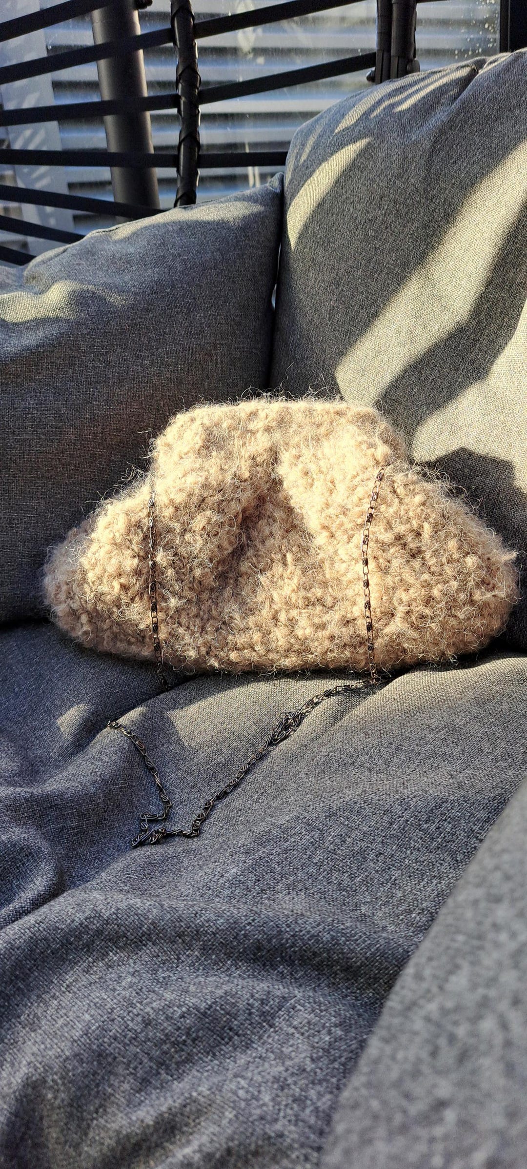 Crochet Boucle Bag ,pouch Clutch Bag ,handbag , Bag,bohoo Clutch ,straw ...