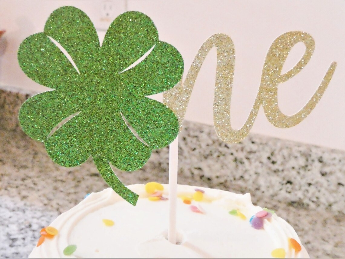 St. Patrick's Day Cake Topper, Lucky One Cake Topper, Shamrock Cake ...