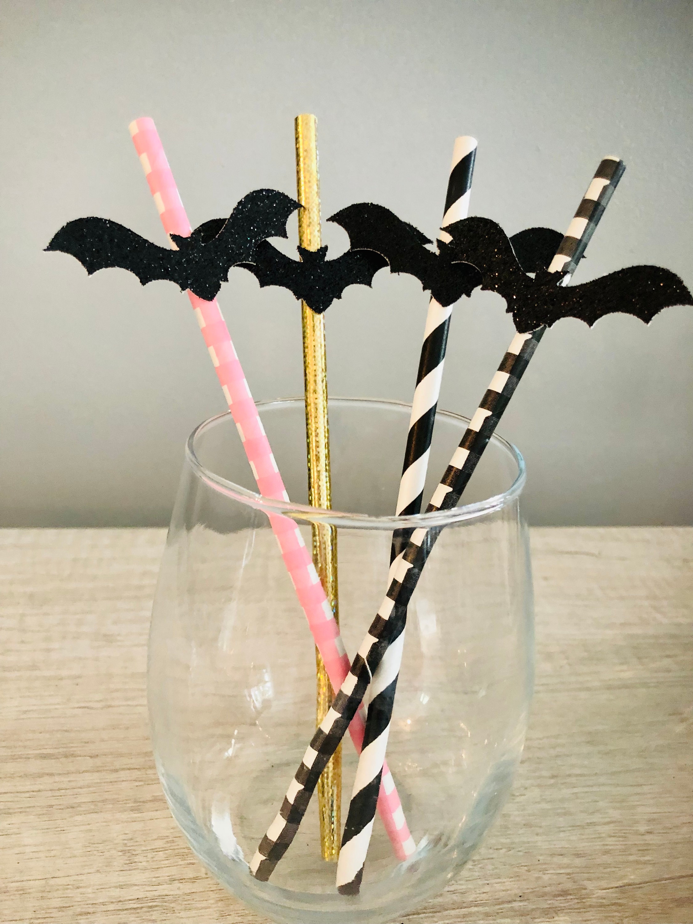 Bat Paper Straws/bat Halloween Straws/halloween Party Decoration/bat ...