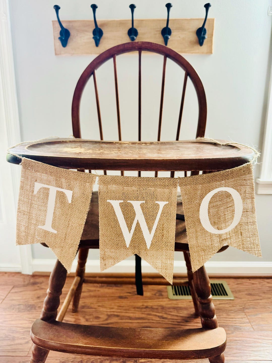 Two Birthday Banner, Two Burlap Banner, 2nd Birthday Banner, Two ...