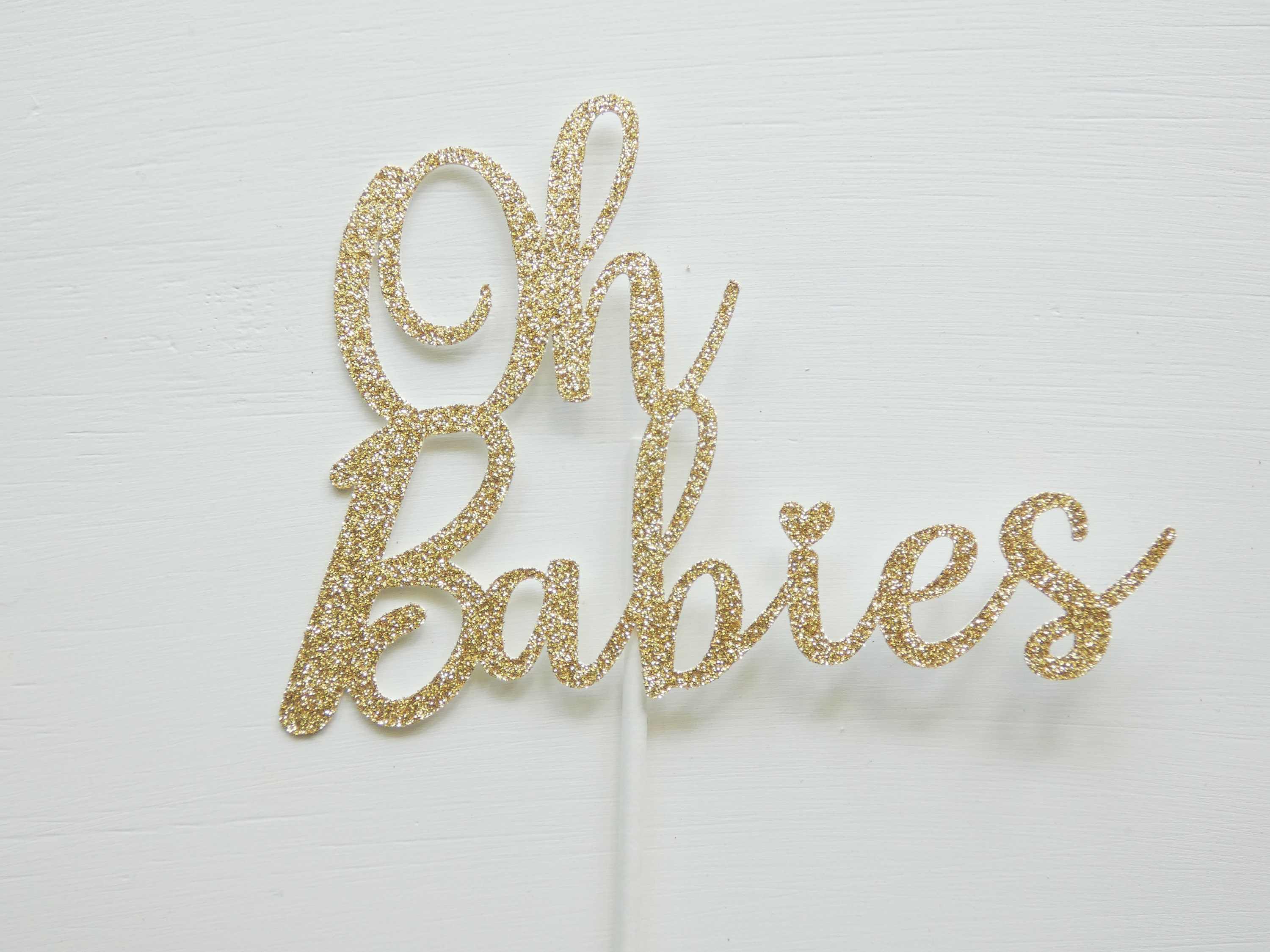 Oh Babies Cake Topper Twins Cake Topper Twins Baby Shower - Etsy