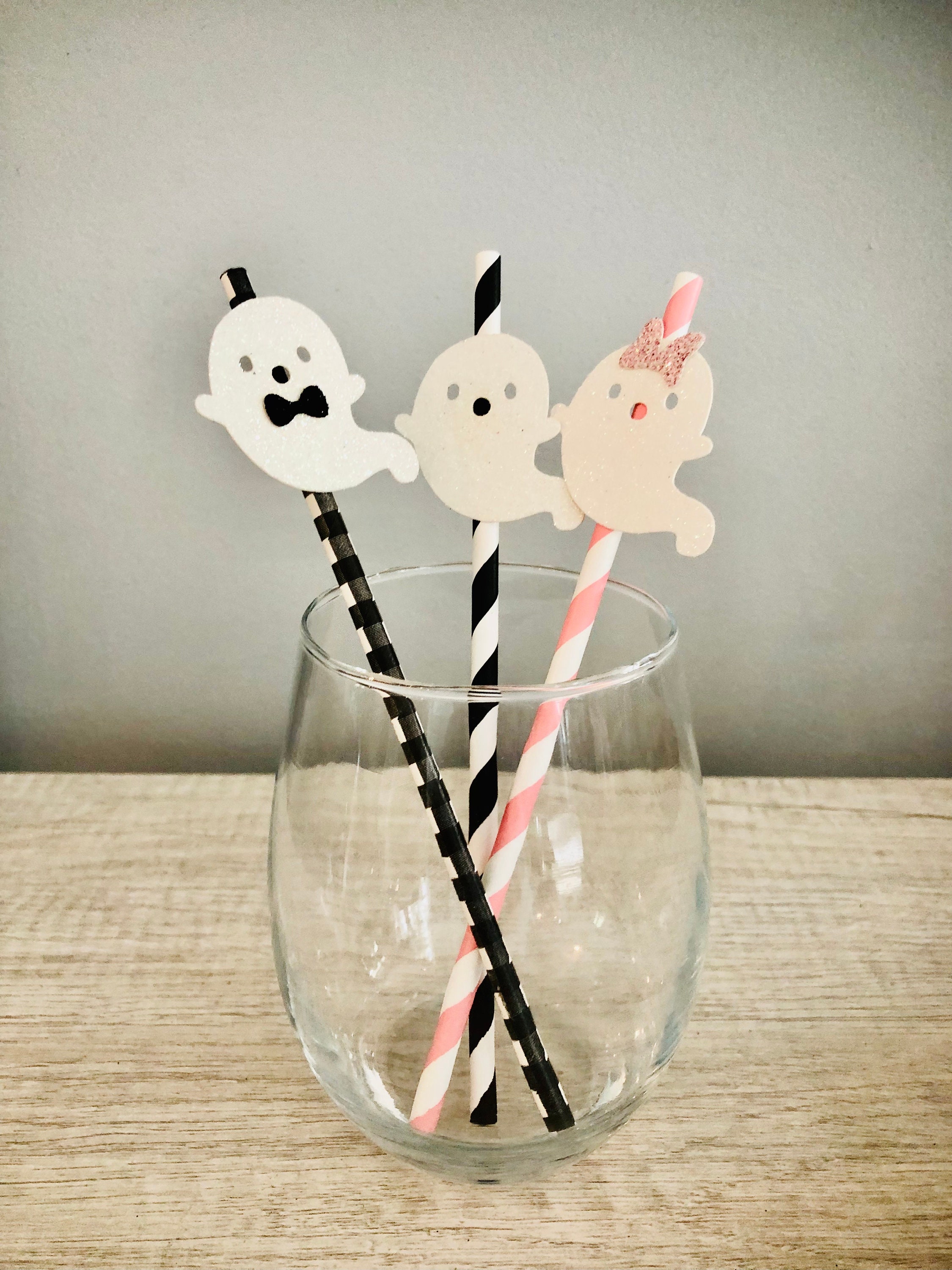 Ghost Straws/ghost Birthday/ghost Party/halloween Decor/boy Ghost/girl ...