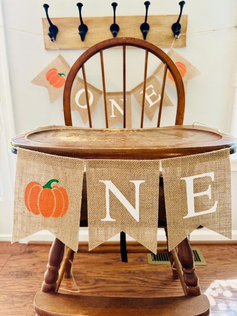 Pumpkin Highchair Banner, Pumpkin One Banner, Pumpkin Birthday, Our ...