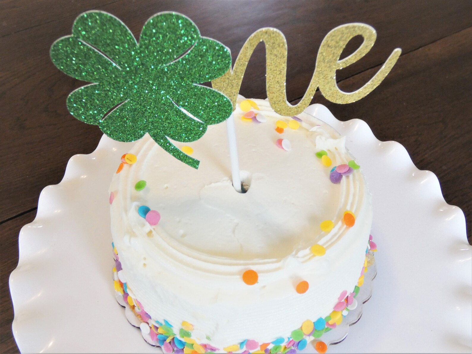 St. Patrick's Day Cake Topper, Lucky One Cake Topper, Shamrock Cake ...