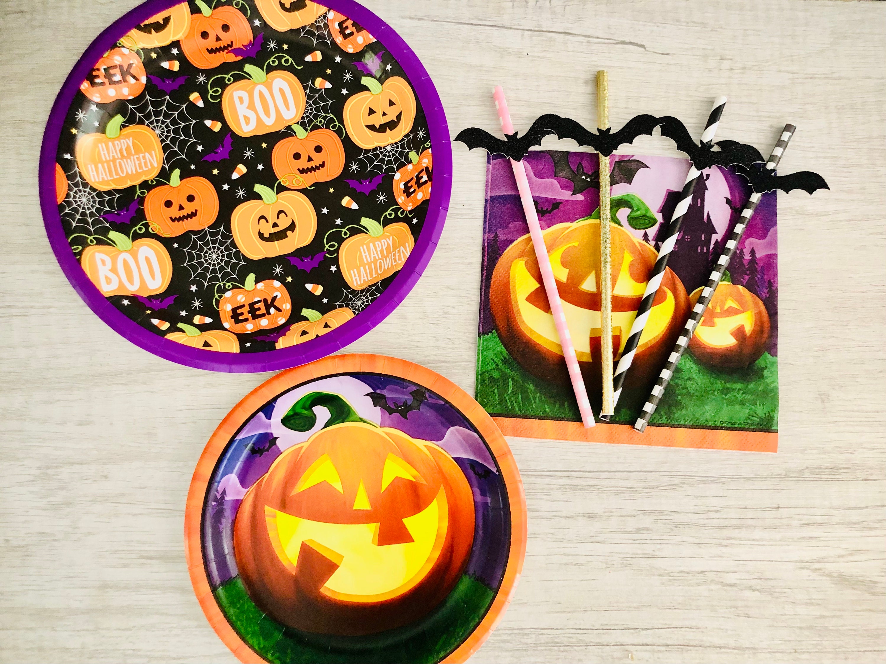 Bat Paper Straws/bat Halloween Straws/halloween Party Decoration/bat ...