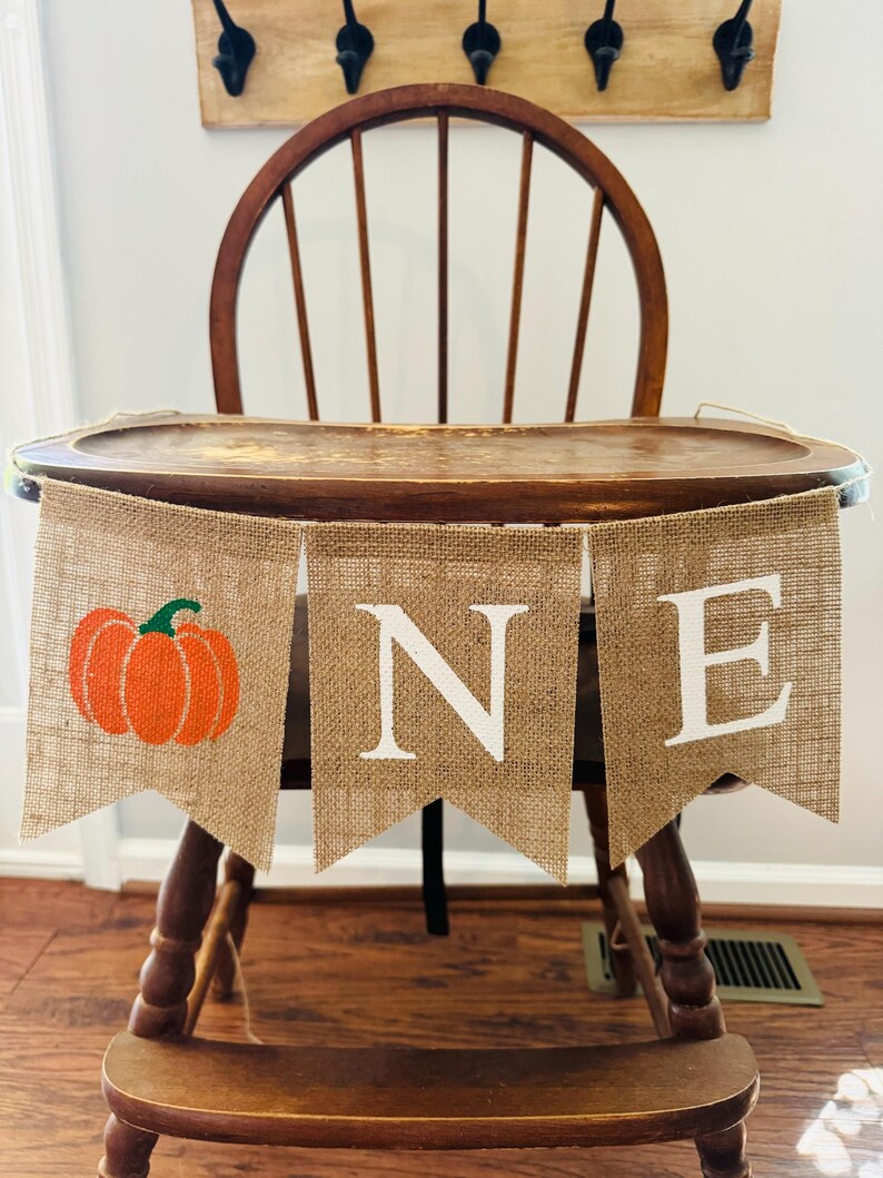 Pumpkin Highchair Banner, Pumpkin One Banner, Pumpkin Birthday, Our ...