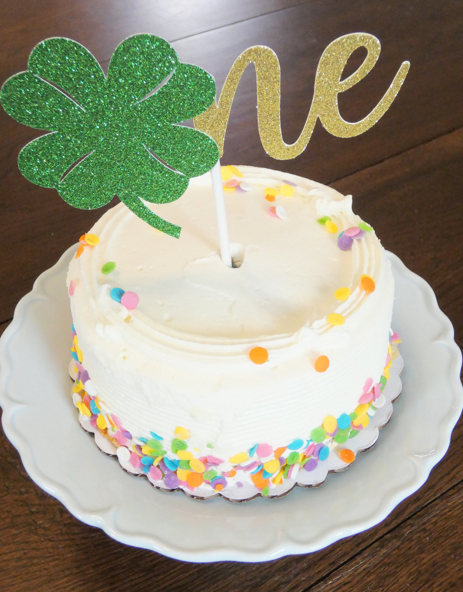 St. Patrick's Day Cake Topper, Lucky One Cake Topper, Shamrock Cake ...