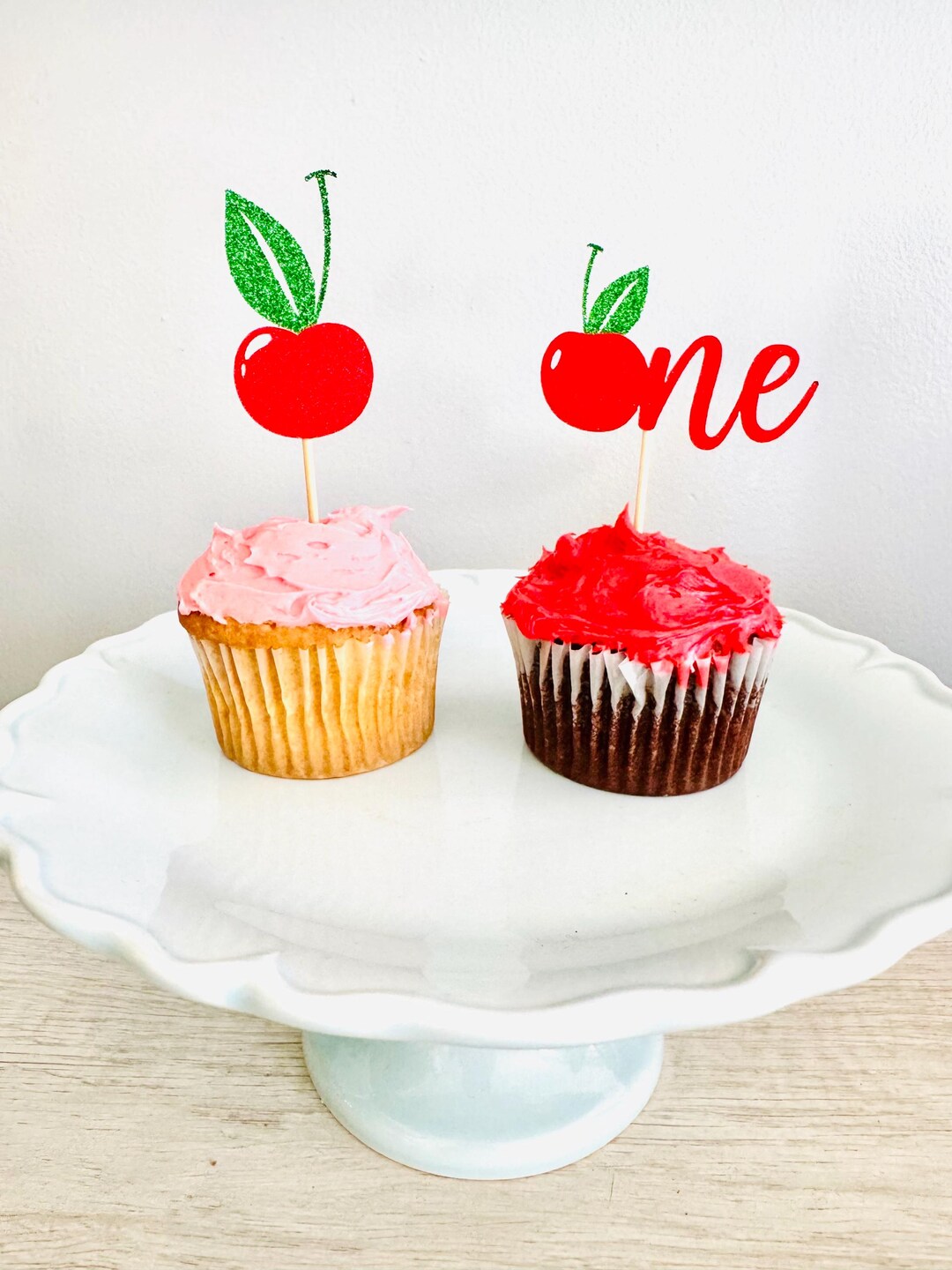 Cherry Cupcake Topper, She's the Cherry on Top Cupcake Topper, Fruit ...