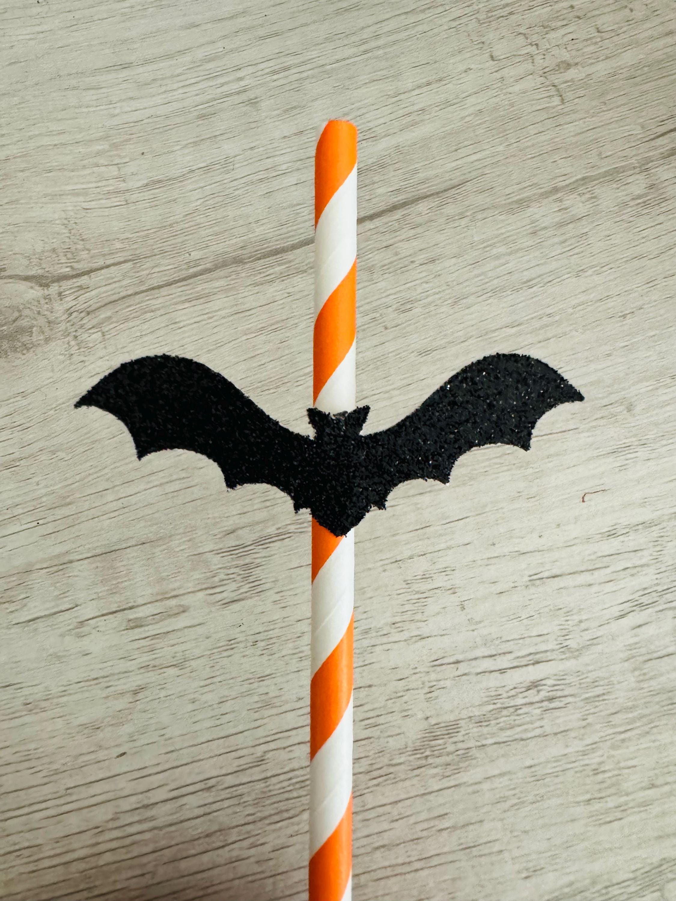 Bat Paper Straws/bat Halloween Straws/halloween Party Decoration/bat ...