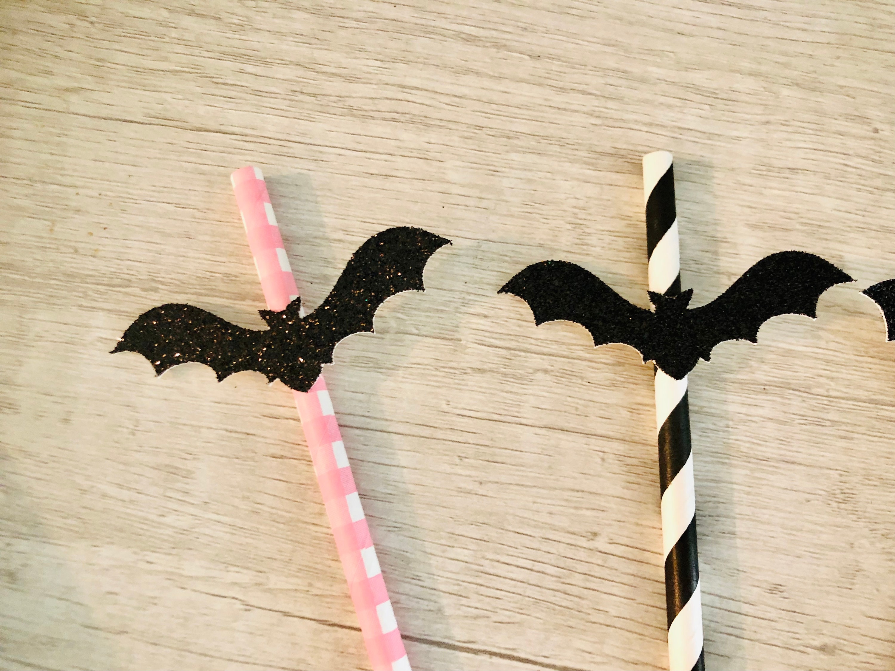 Bat Paper Straws/bat Halloween Straws/halloween Party Decoration/bat ...