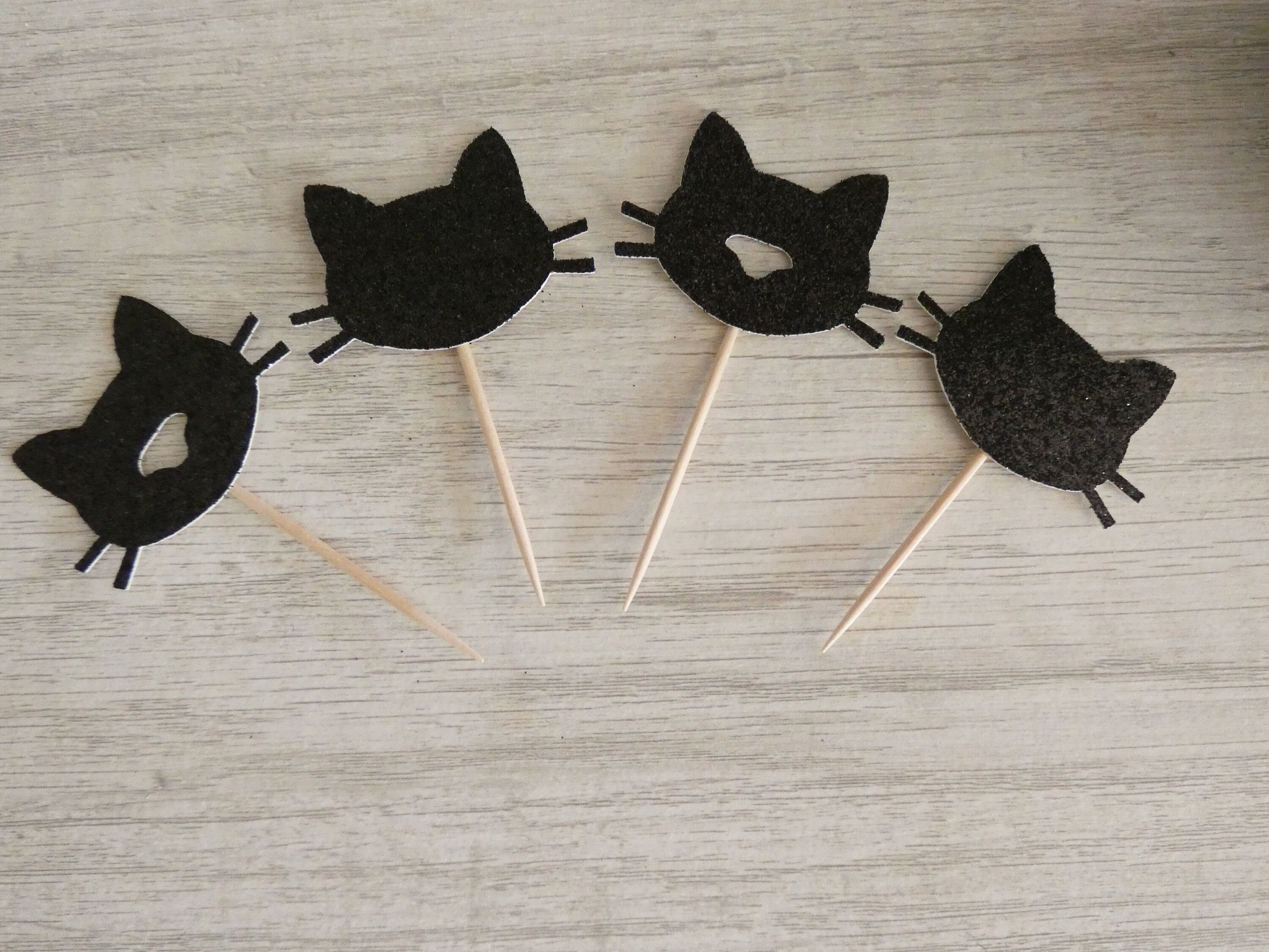 12 Cat Cupcake Toppers/meow Party/cat Party Ideas/kitten Birthday/cat ...
