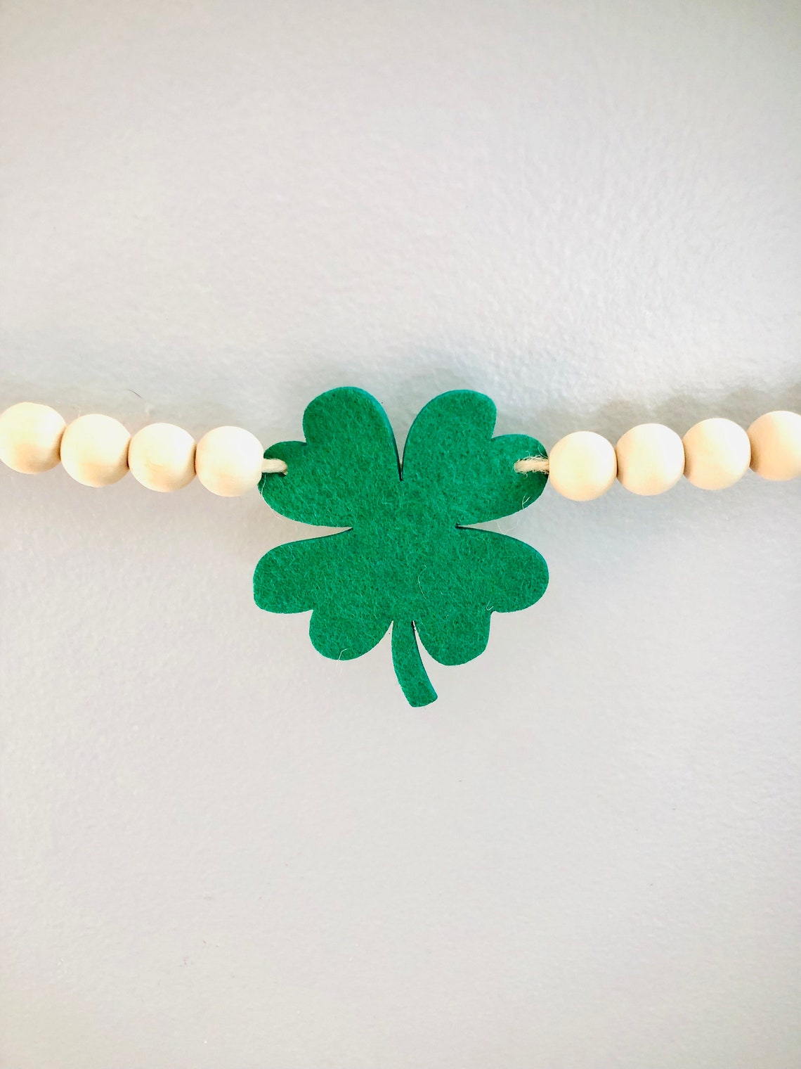 St. Patrick's Day Garland, St. Patrick's Day Banner, Wood Beads and ...