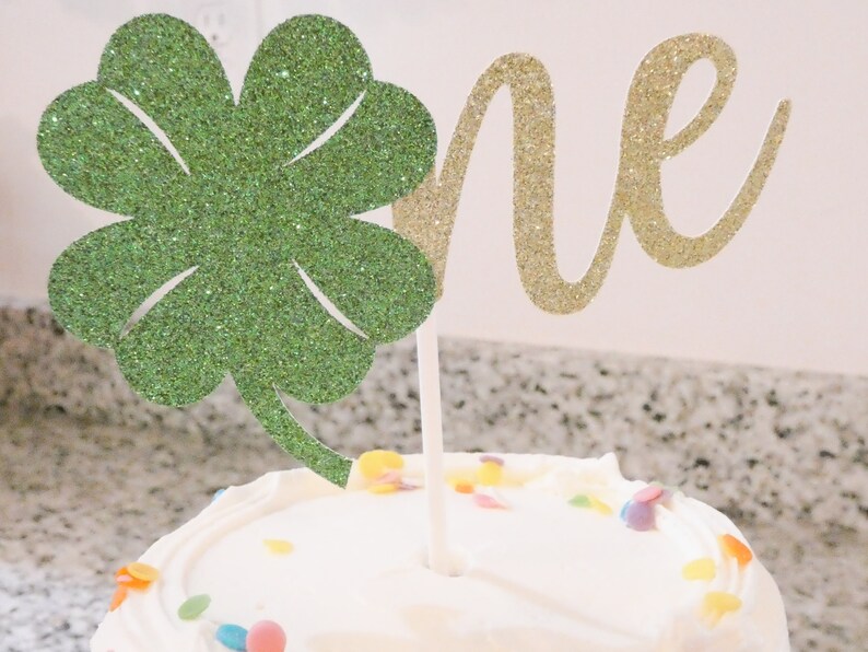 St. Patrick's Day Cake Topper, Lucky One Cake Topper, Shamrock Cake ...