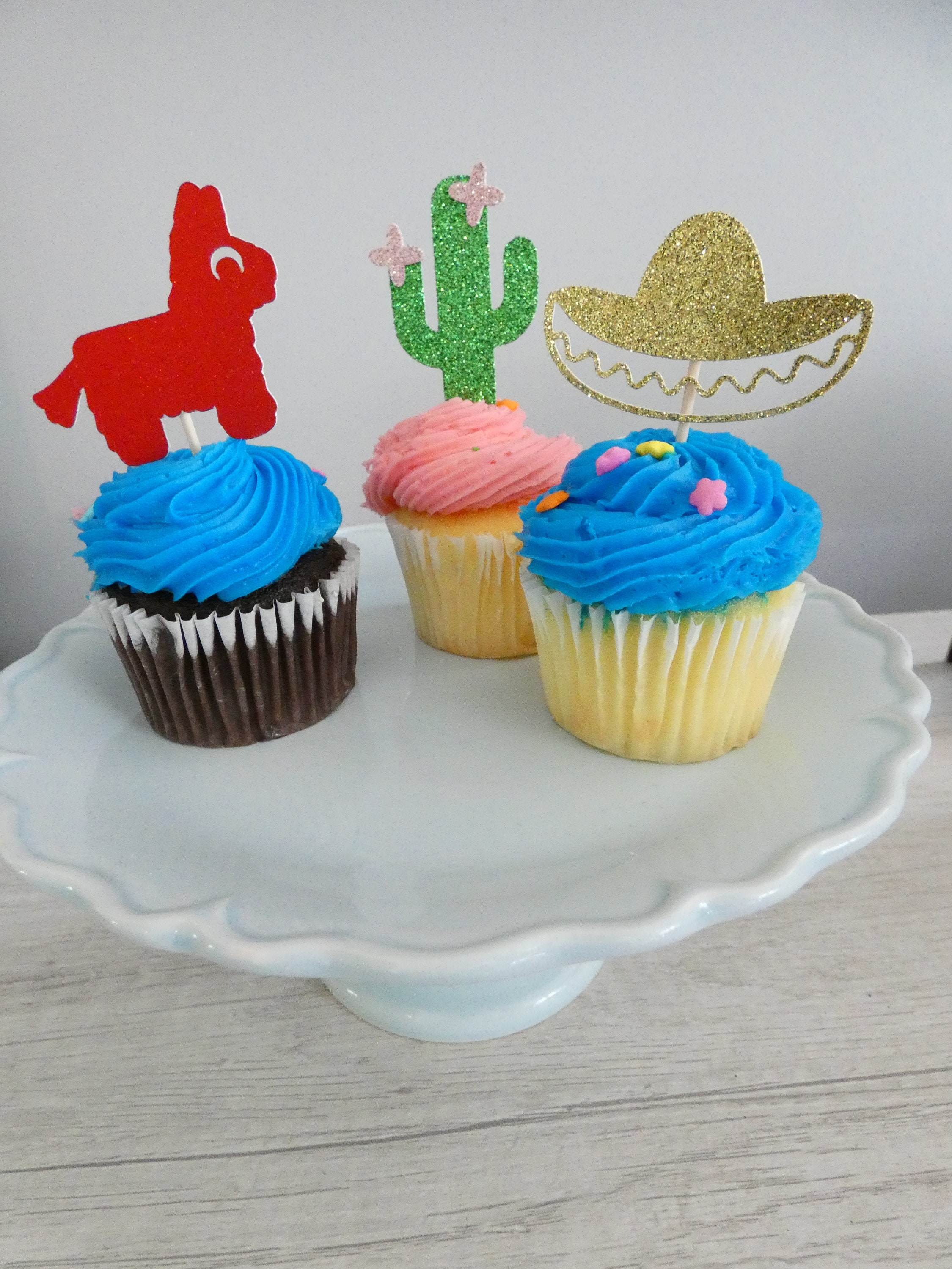 Fiesta Party/fiesta Cupcake Toppers/ Cactus Toppers/fiesta - Etsy