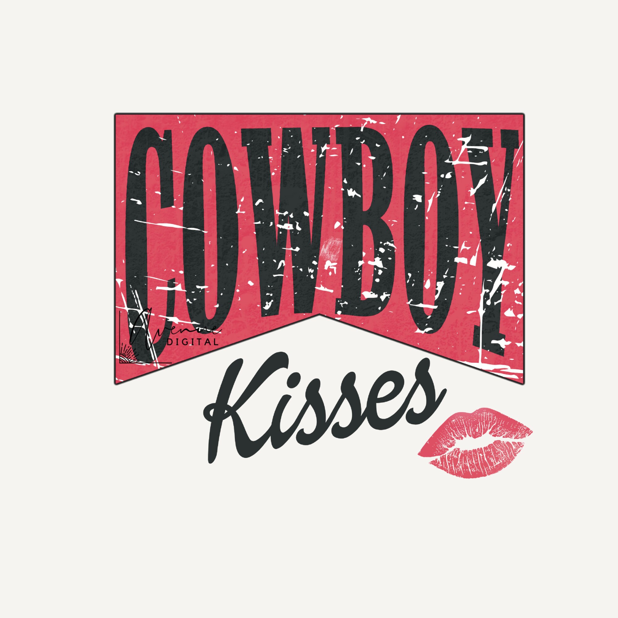 Cowboy Kisses Png, Cowboy Valentine Png, Western Valentine PNG ...