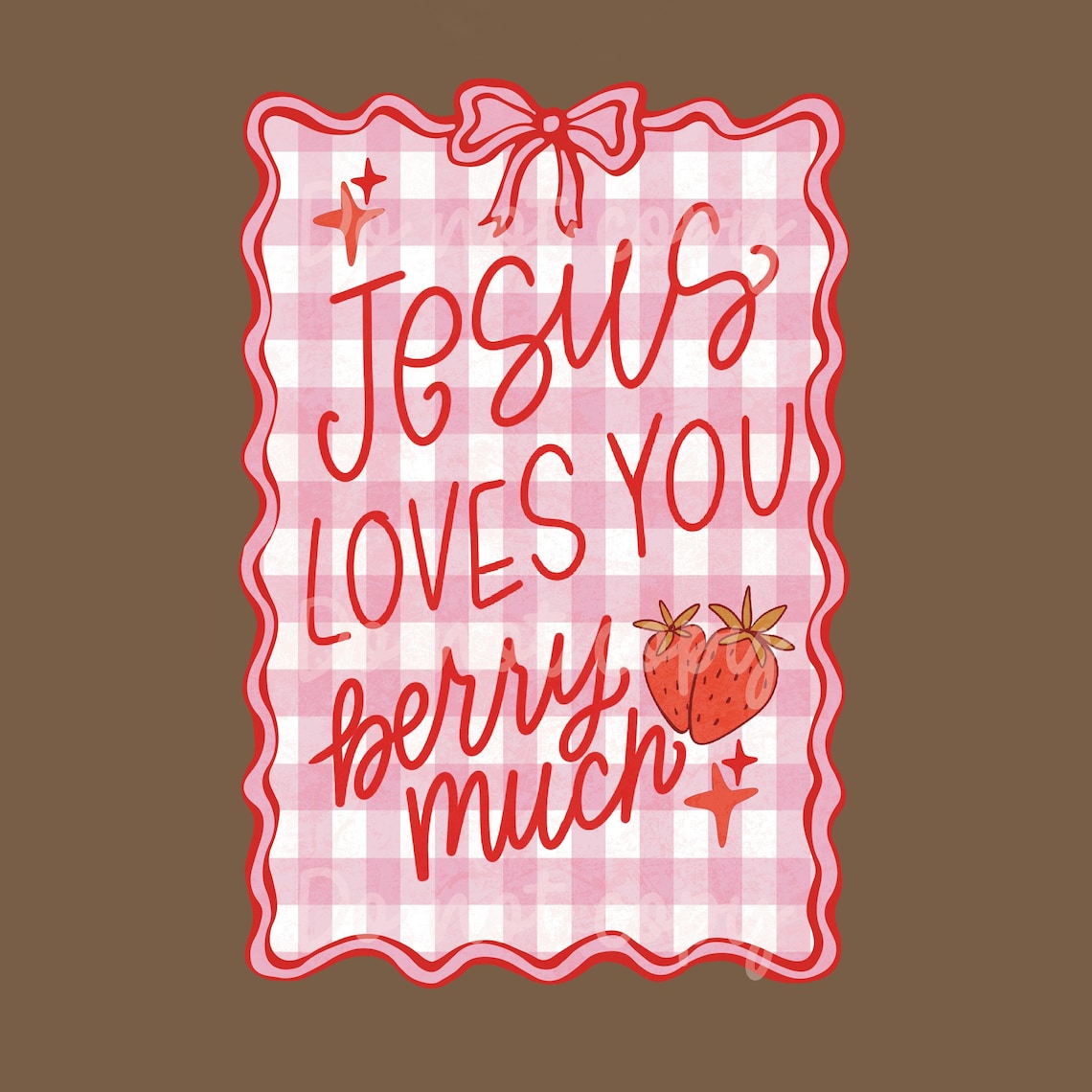 Jesus Loves You PNG: Strawberry Sublimation Design (digital Download ...