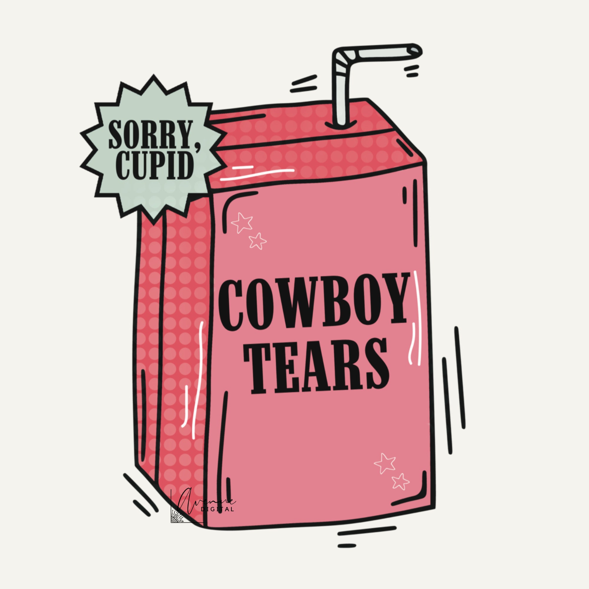 Sorry Cupid, Cowboy Tears Png, Western Digital Download, Juice Box ...