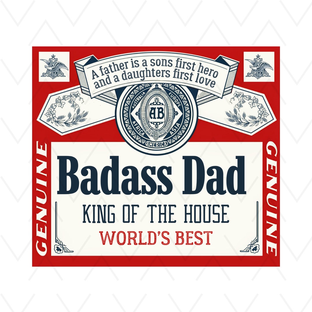 Buy Badass Dad Beer PNG, Vintage Beer, Digital Download, Sublimation ...