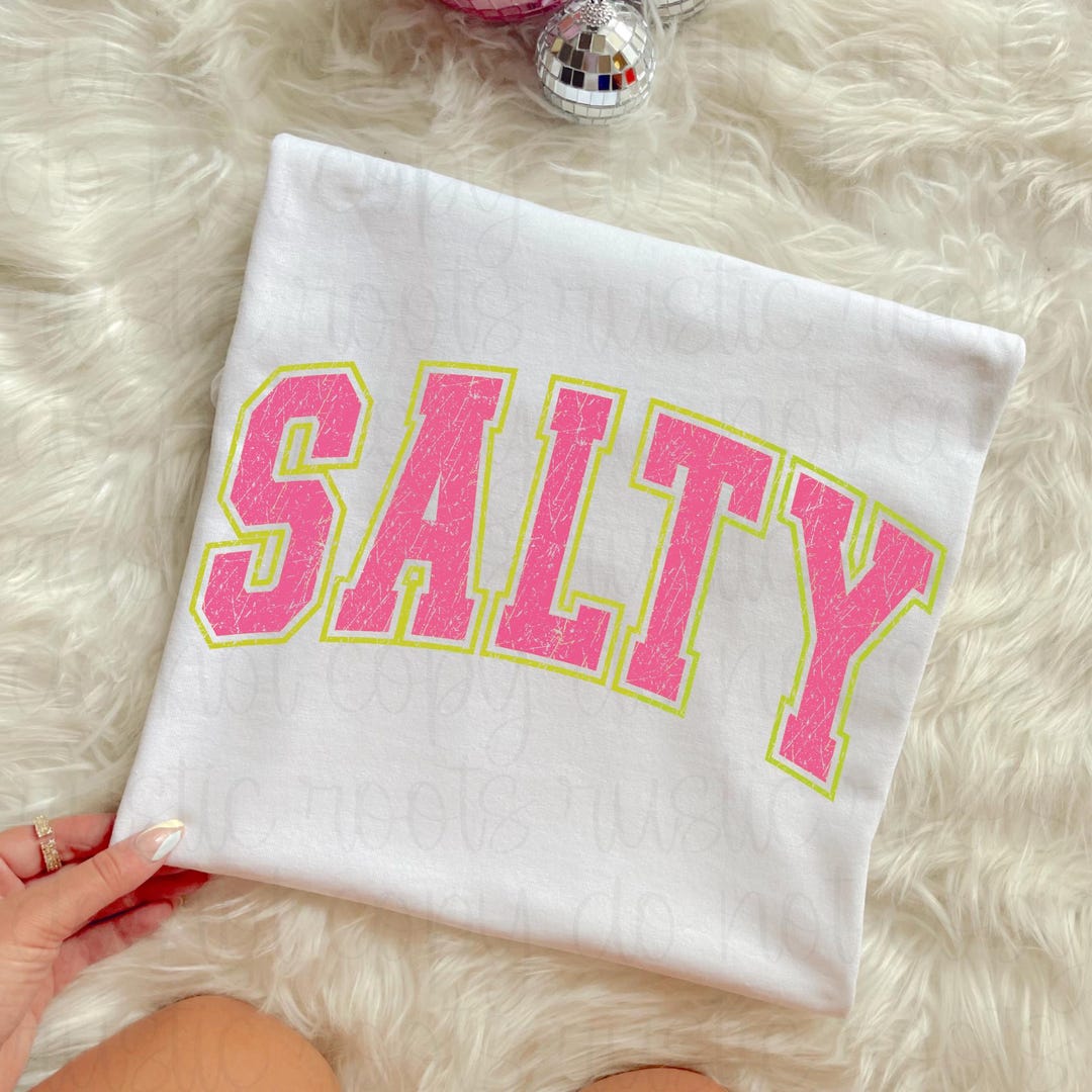 Salty Retro Varsity Design: Summer Vibes PNG (digital Download) - Etsy