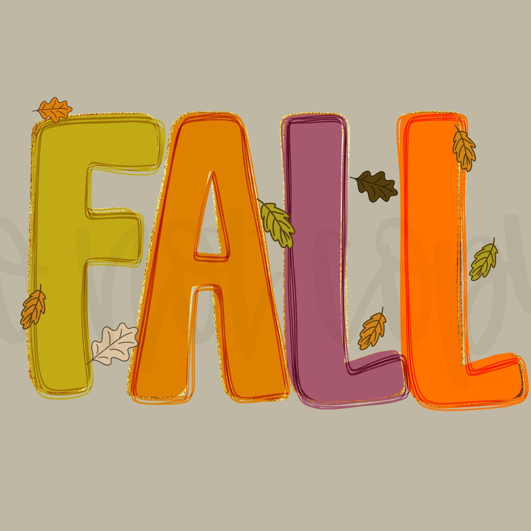 Fall PNG: Fall Designs (digital Download) Faux Glitter Pumpkin, Trendy ...
