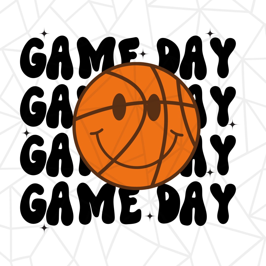 Basketball Game Day Vibes PNG Basketball Smiley Face Png, Basketball ...