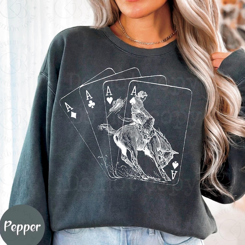 Ace Cowboy Playing Cards PNG: Western Rodeo Sublimation (digital ...