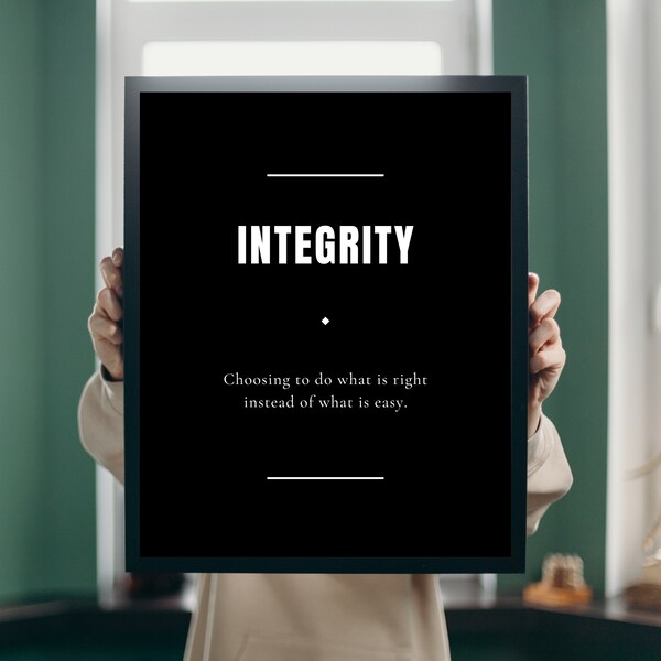 Integrity Poster - Etsy