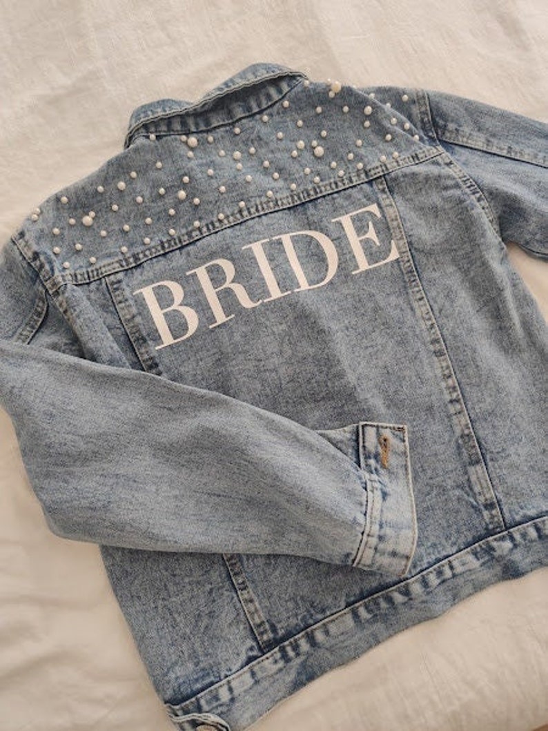 Personalized Denim Jacket bride - Etsy